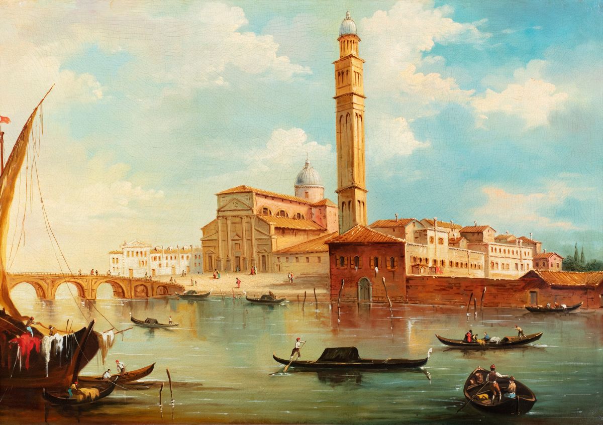 Maniera di Antonio Canal, detto il Canaletto - View of Venice with the ...