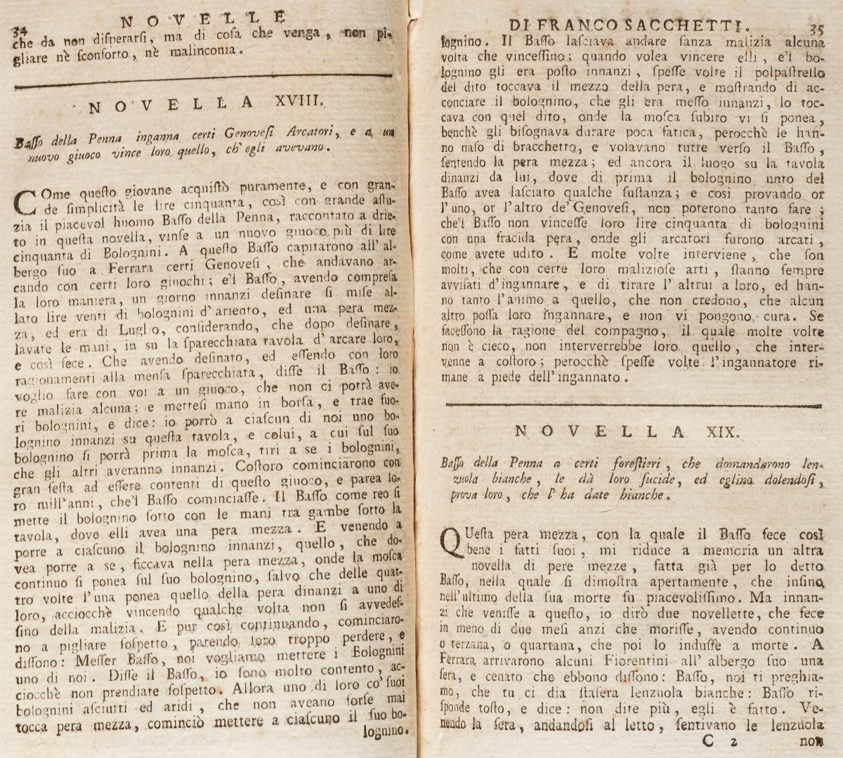 Letteratura italiana - Sacchetti, Franco - Novelle 1724 | Libri ...