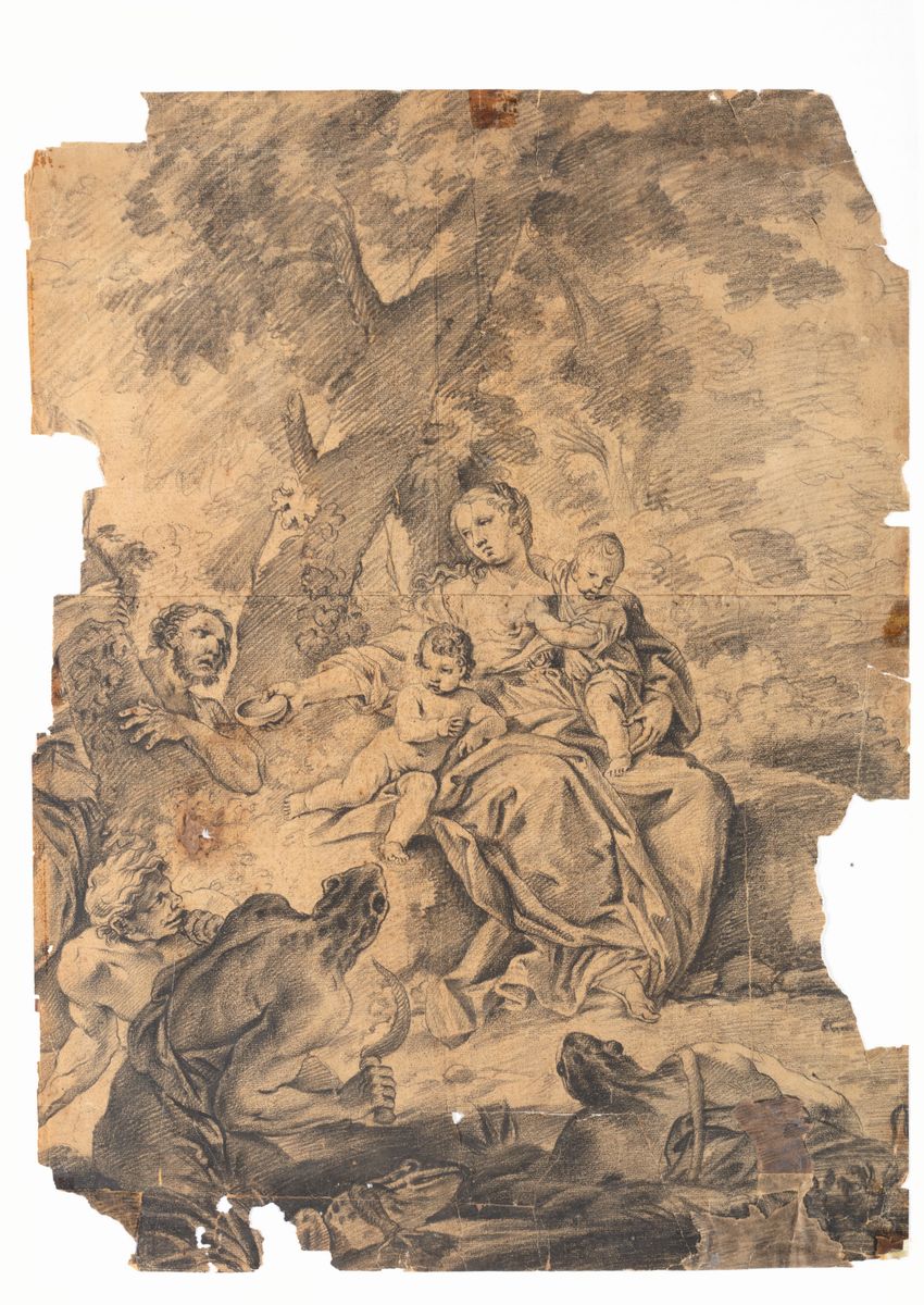 Scuola romana, secolo XVIII - Latona transforms the shepherds into ...