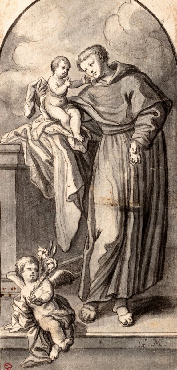 Scuola veneta, secolo XVIII - Sant'Antonio da Padova con il Bambino ed ...