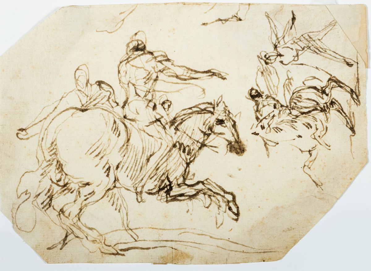 Domenico Gargiulo, detto Micco Spadaro - Figure di cavalli e cavalieri ...
