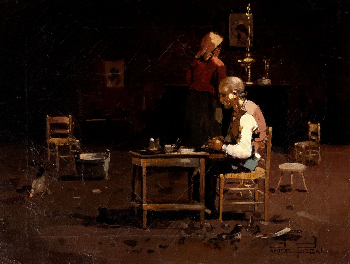 Paride Pozzato - Sketch for "The Shoemaker" | 19th and 20th Century ...