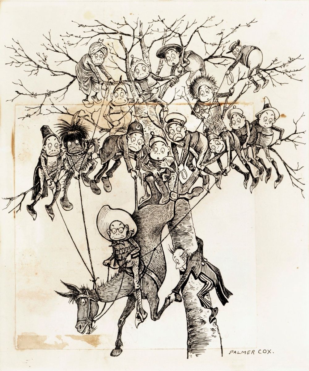 Palmer Cox - The Brownies in the Philippines 1904 | Original Comic Arts ...