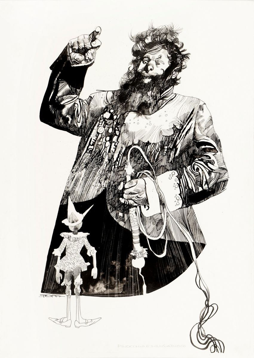 Sergio Toppi - Pinocchio e Mangiafuoco 1986 | Fumetti: Tavole e ...