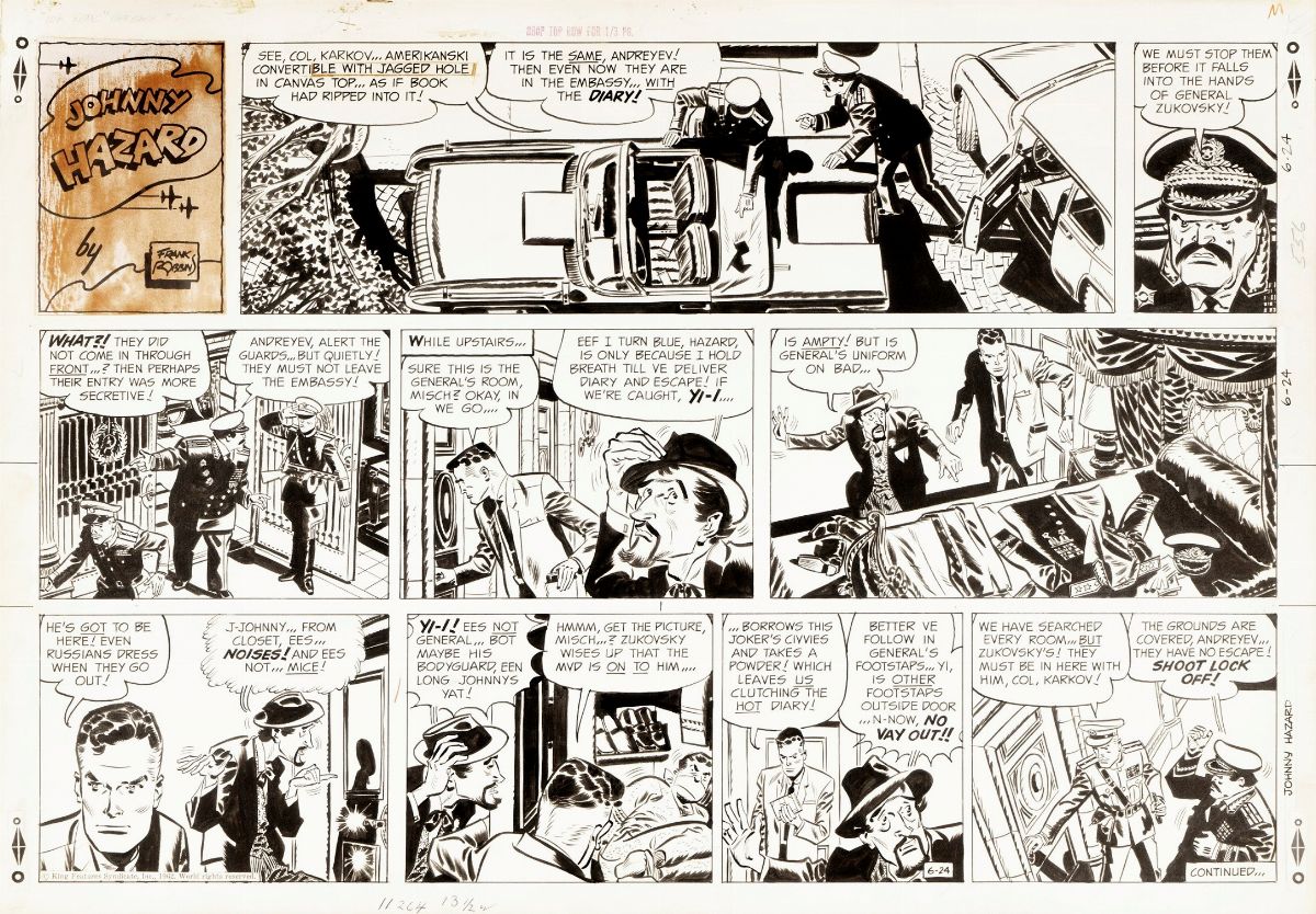 Frank Robbins - Johnny Hazard - Heritage to Hate 1962 | Original Comic ...
