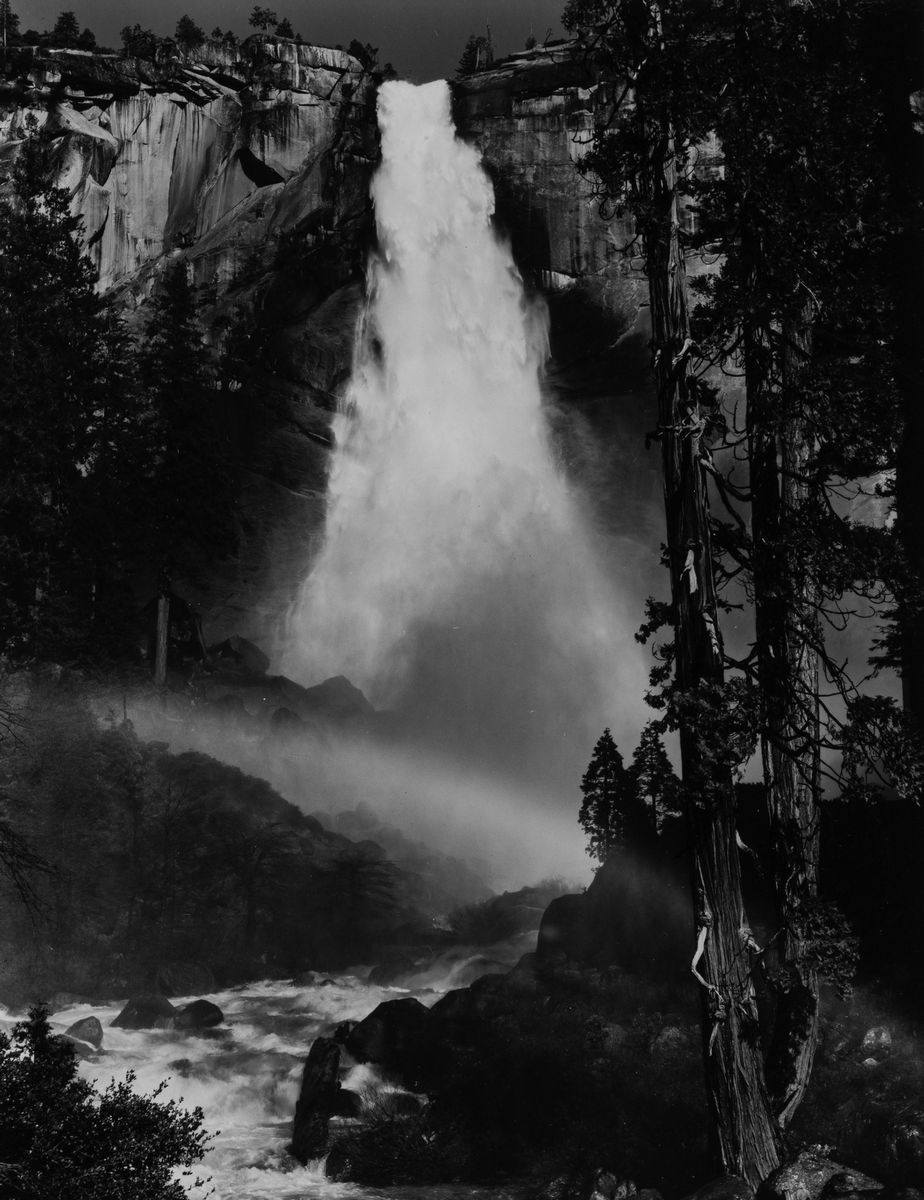 Ansel Adams - Nevada Fall, Rainbow, Yosemite Valley, California 1947 ...