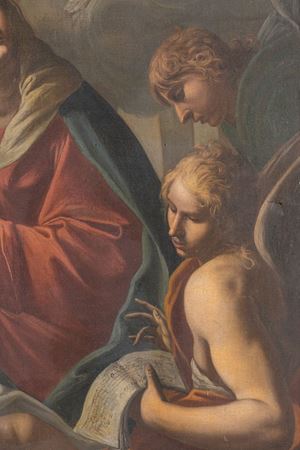 Pier Francesco Gianoli - Holy Family with angels, God the Father and the Holy Spirit | Old ...