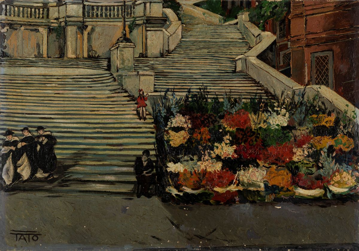 Tato (Guglielmo Sansoni) - Trinità dei Monti anni '40 | Arte Moderna e ...
