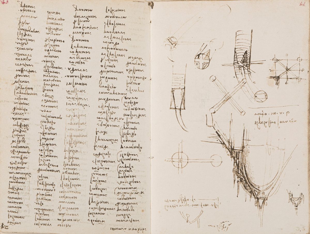 da Vinci , Leonardo - Il codice di Leonardo da Vinci nella biblioteca Trivulziana di Milano 1980 ...