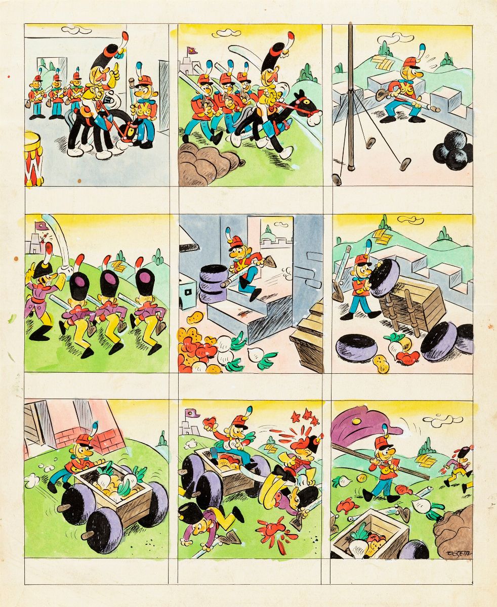 Enrico De Seta - Guerra di ortaggi 1939 | Original Comic Arts ...