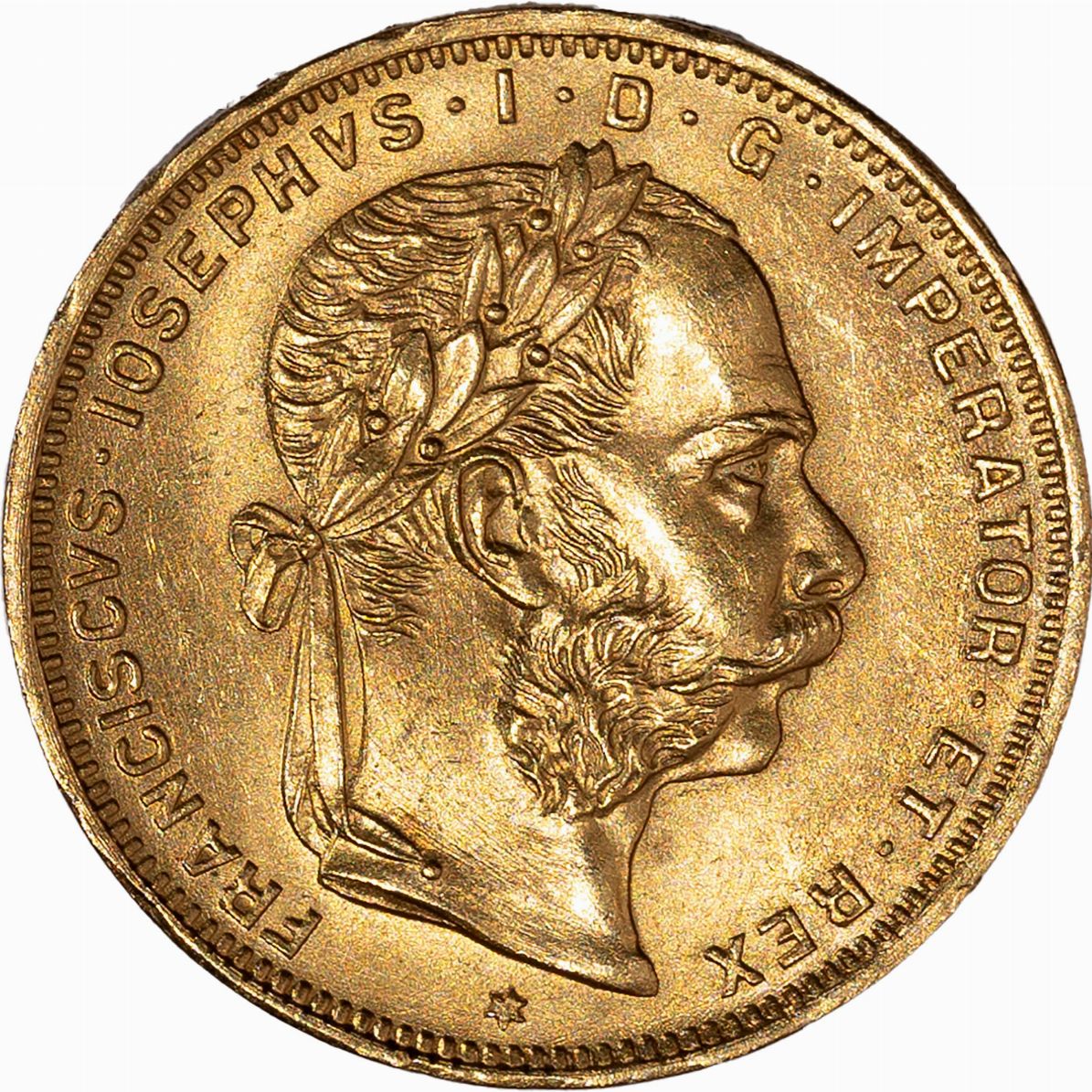 Austria, FRANZ JOSEPH I, 1848-1916 - 8 Fiorini / 20 Franchi 1892 ...