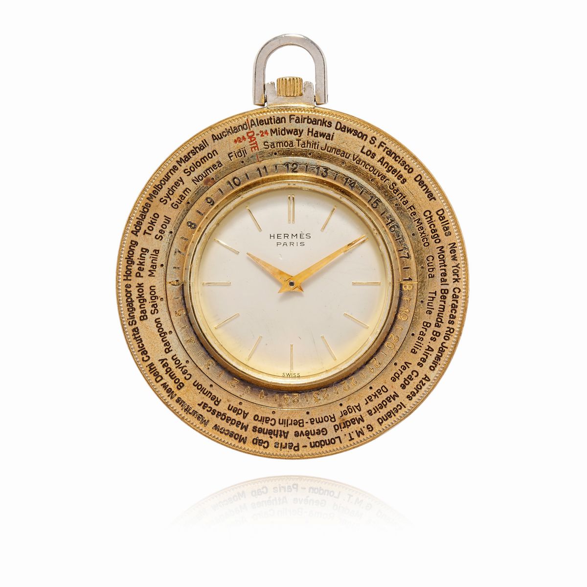Hermès - world time pocket watch, ‘60s | Watches | Finarte, casa d'aste