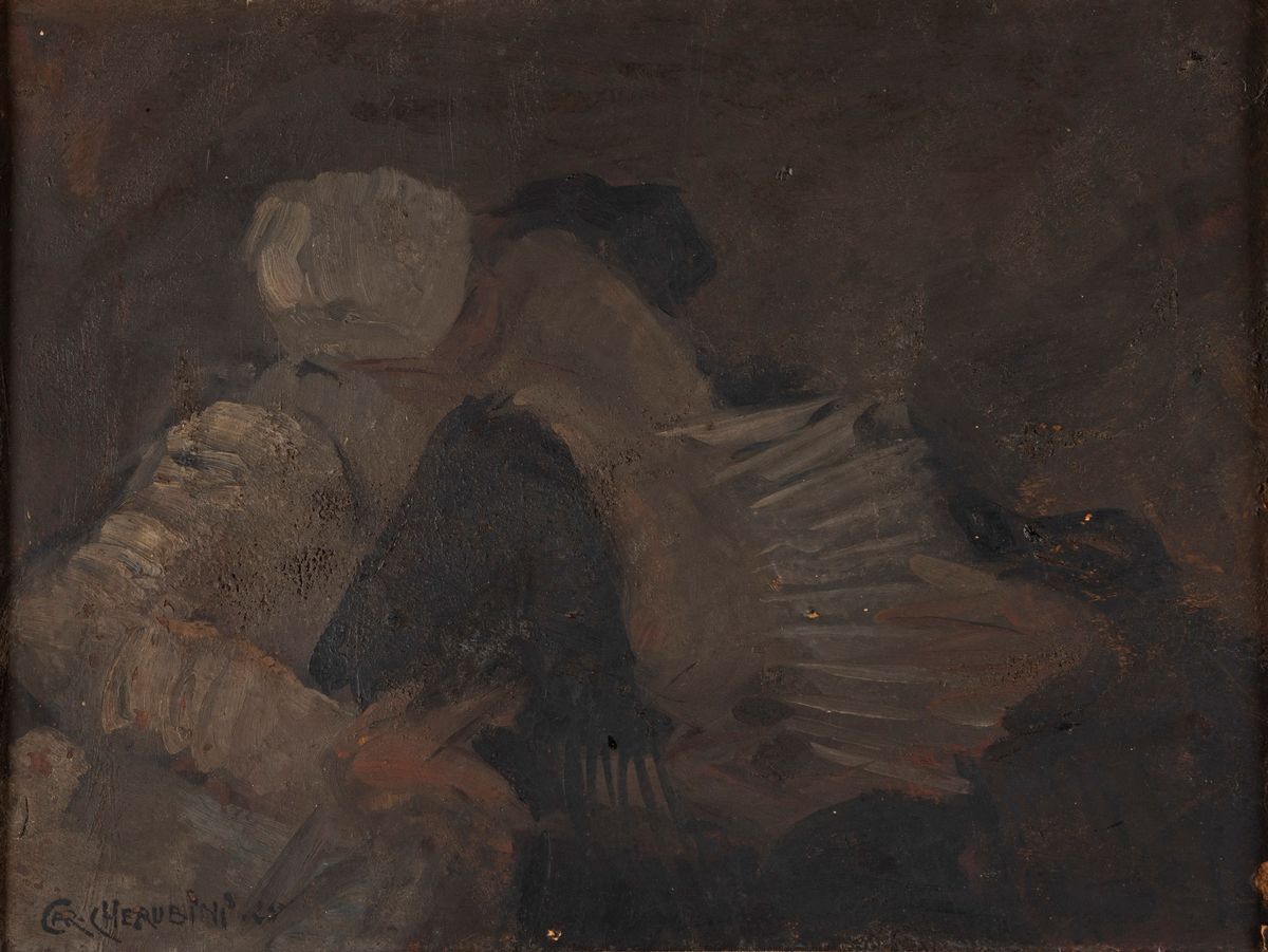 Carlo Cherubini - Stolen kiss 1925 | 19th and 20th Century Figurative ...