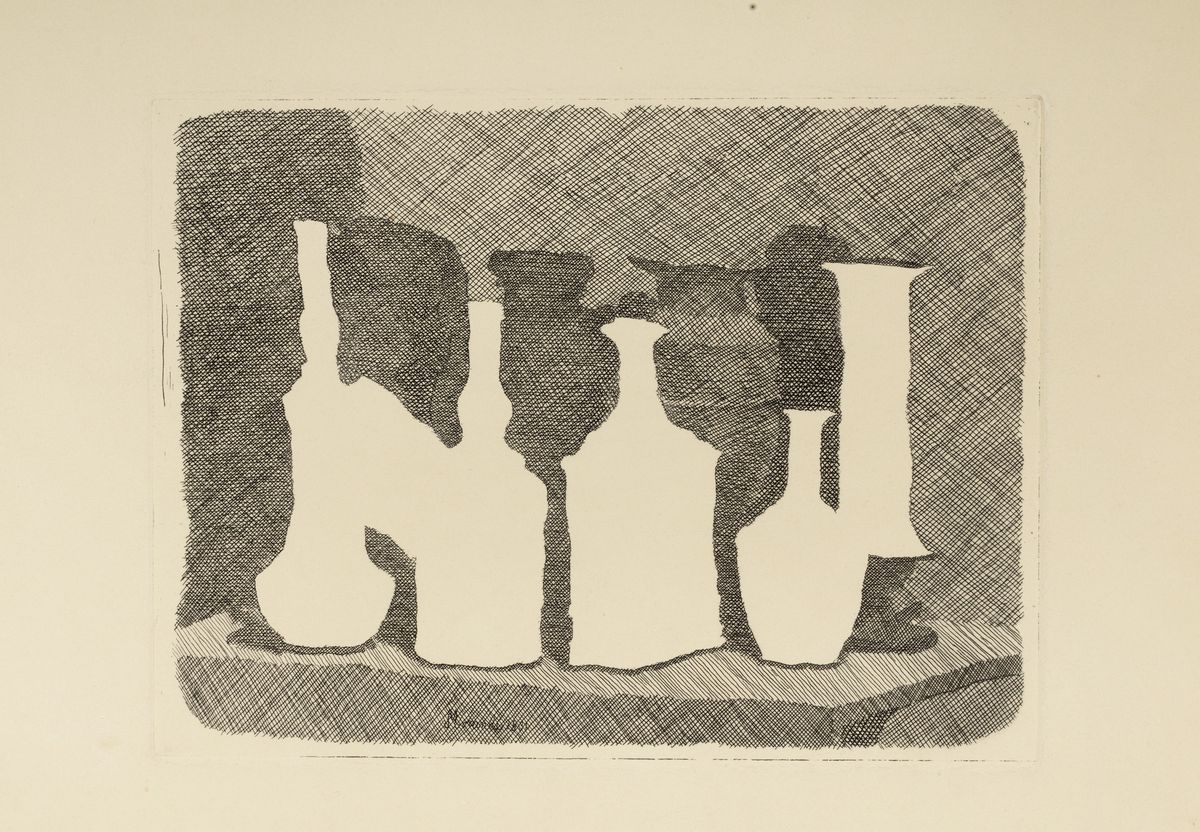 Giorgio Morandi - Still life of vases on a table 1931 | Modern ...