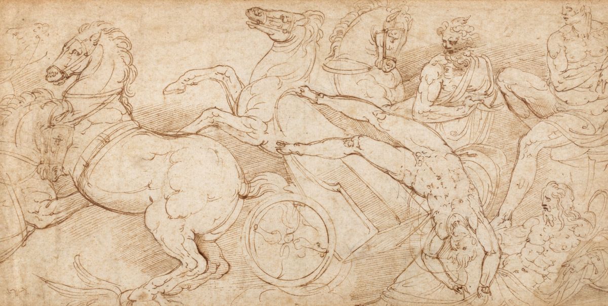 Scuola neoclassica - Caduta di Fetonte | Dipinti e Disegni Antichi ...