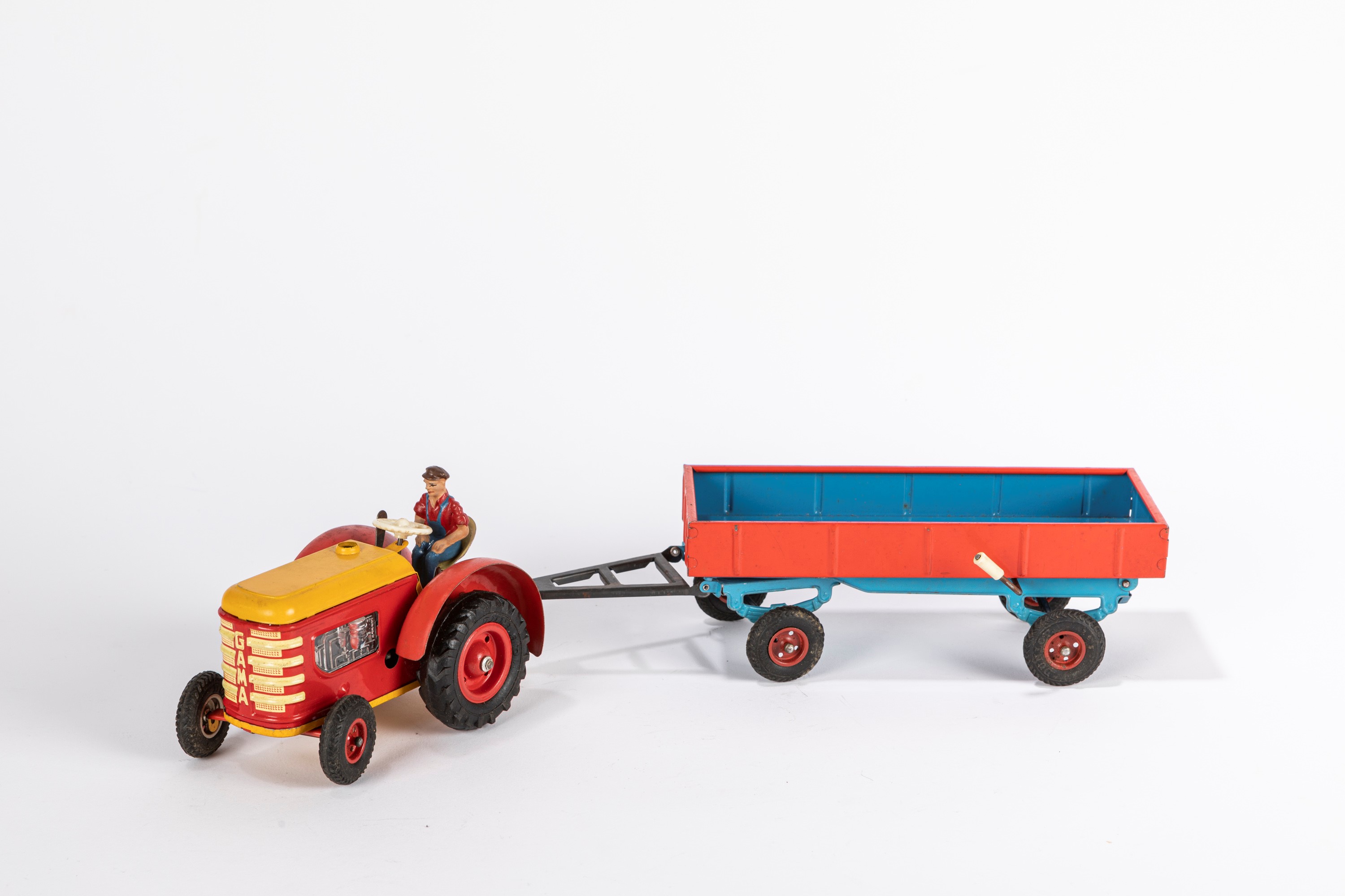 Gama - Trattore con rimorchio ribaltabile anni '40 | Giocattoli d'Epoca ...