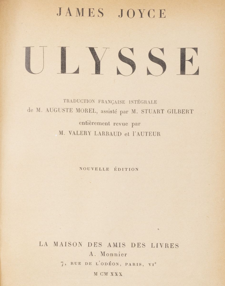 Joyce, James - Ulysse 1930 | Libri, Autografi e Stampe | Finarte, casa d'aste