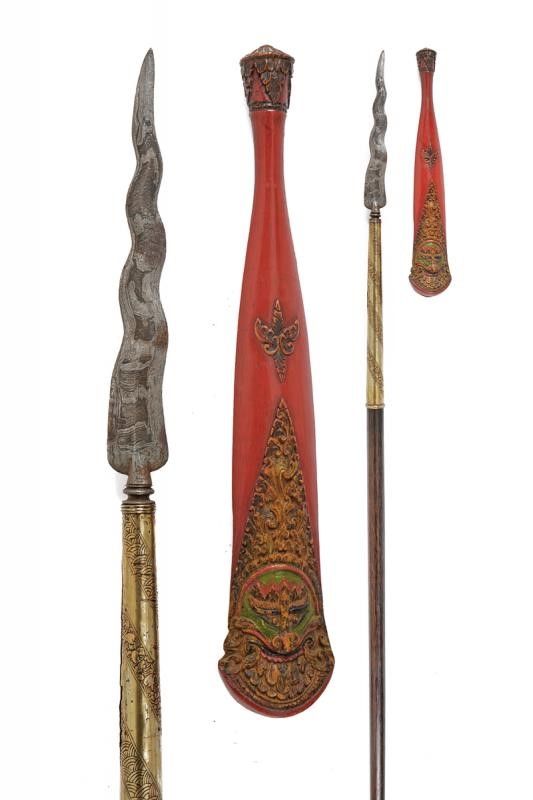 A Tombak (lance) with beautiful scabbard | Rare and Fine Antique Arms ...