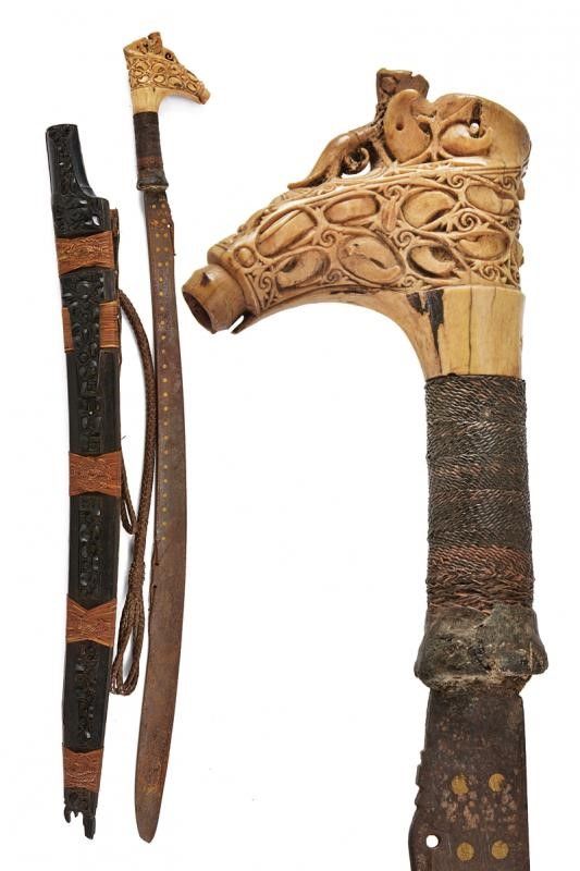 A rare mandau (jimpul) of the Iban-Dayak | Rare and Fine Antique Arms ...