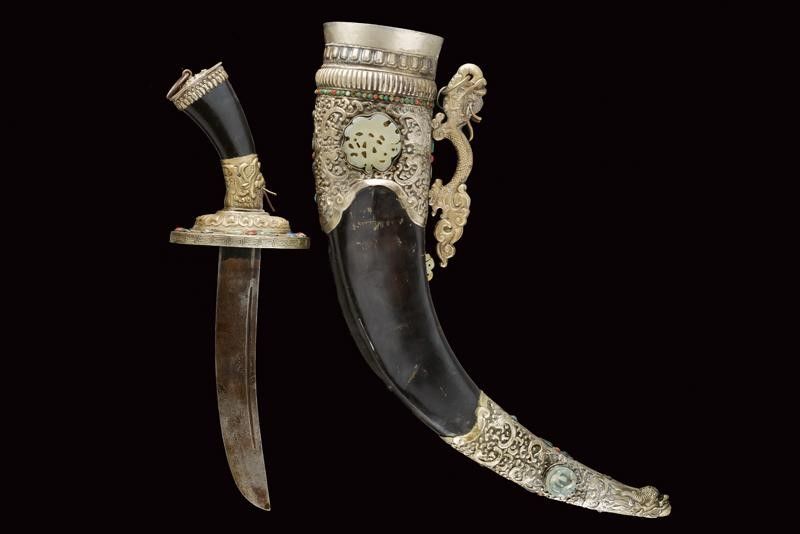 Daga cerimoniale con fornimenti in argento | Armi Antiche, Armature e ...
