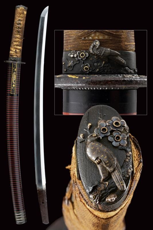 Bel wakizashi con importanti Fuchi-kashira | Armi Antiche, Armature e ...