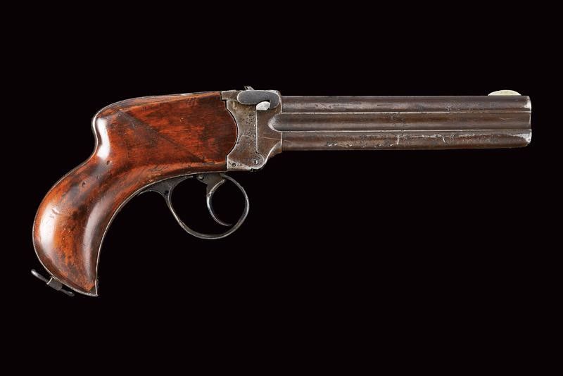 Pistola Lancaster a retrocarica a quattro canne | Armi Antiche ...
