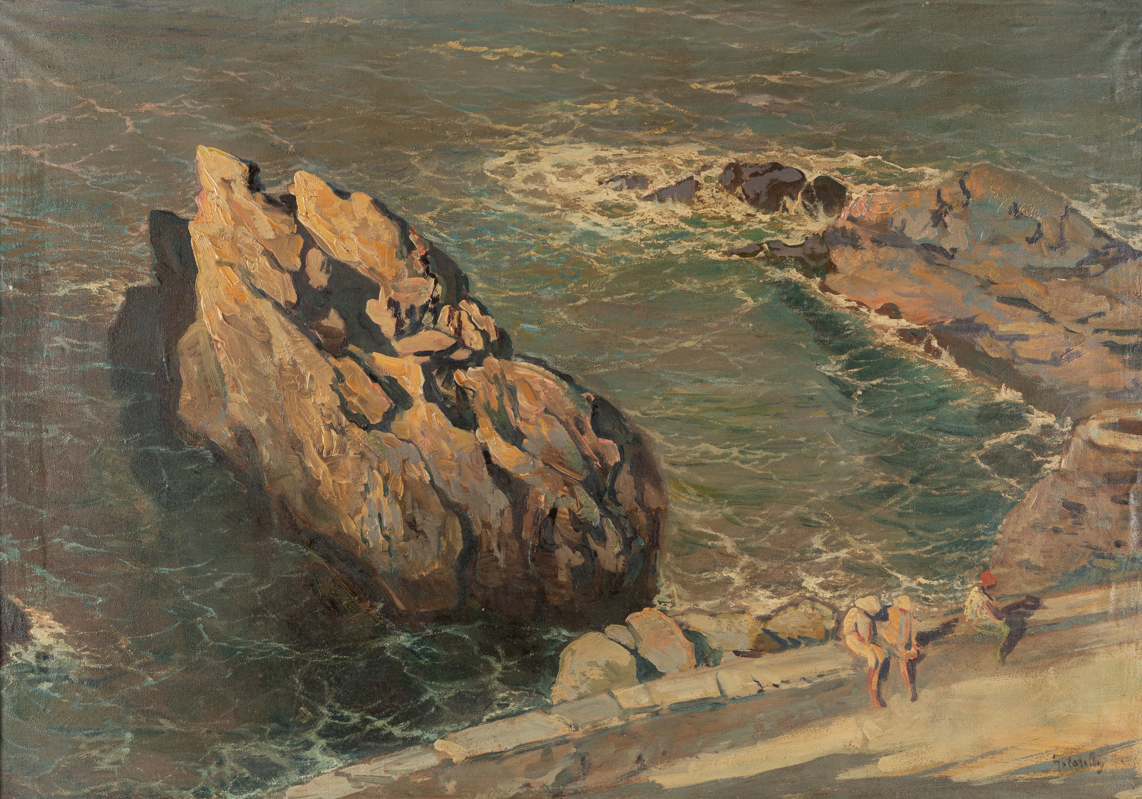 Giuseppe Caselli - Rest on the Ligurian Riviera | 19th and 20th Century ...