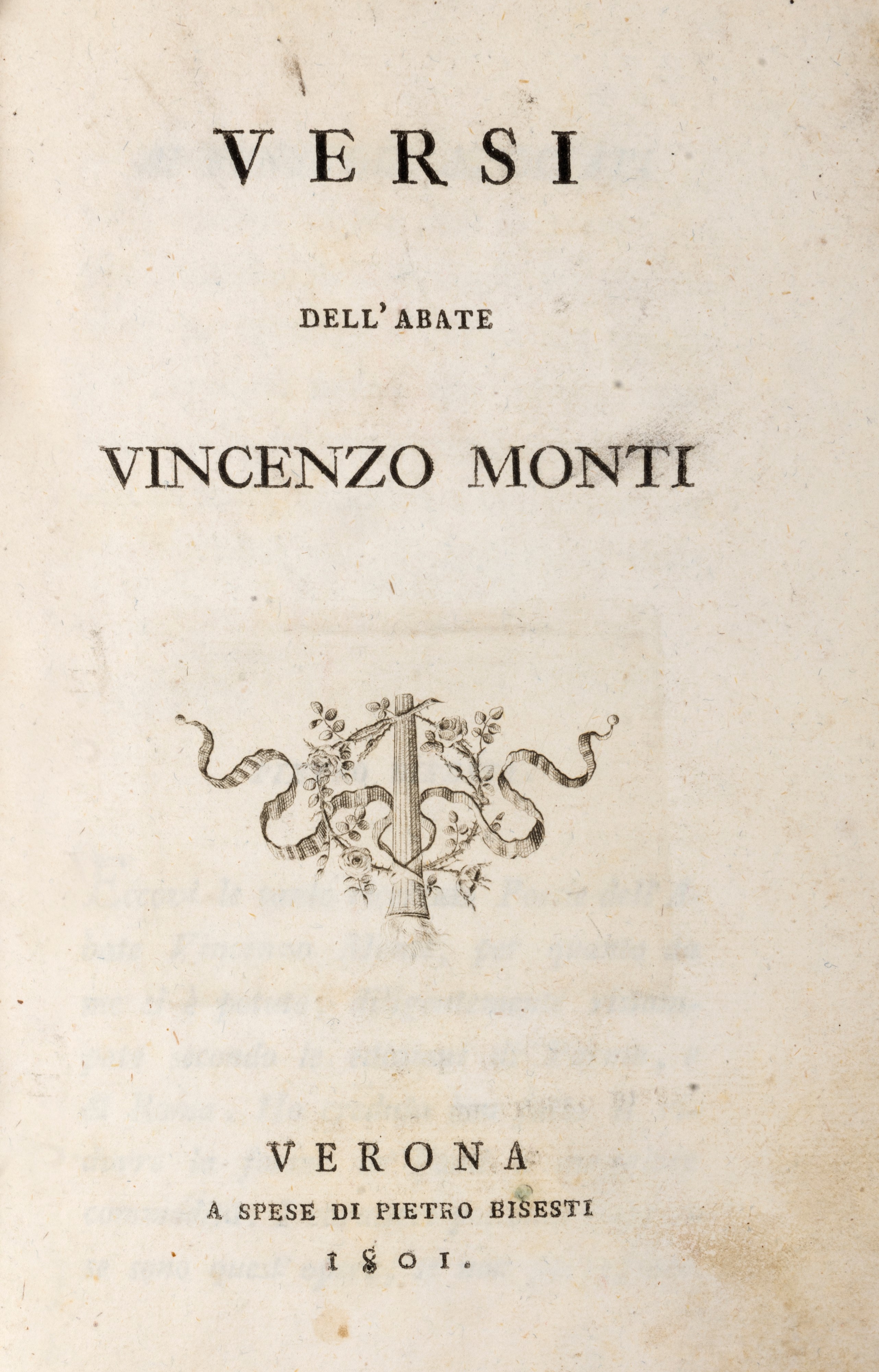 Monti, Vincenzo - Saggio di poesie 1779 | Libri, Autografi e Stampe ...
