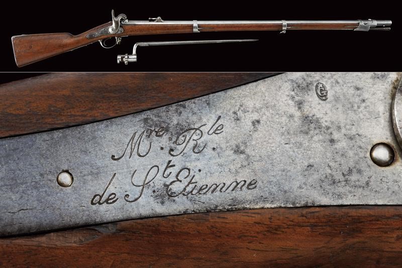 An infantry 1842 model percussion rifle, with bayonet Mid 19th Century ...