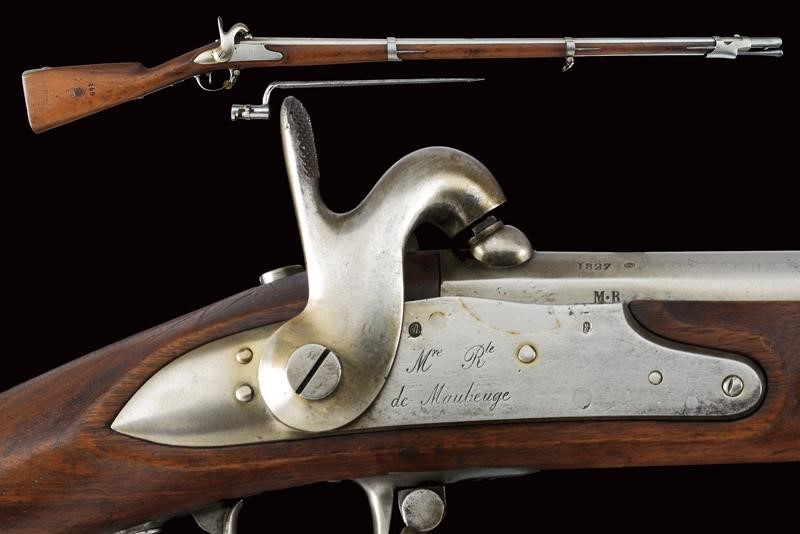 An 1822T model percussion gun for Grenadiers with bayonet Mid 19th ...