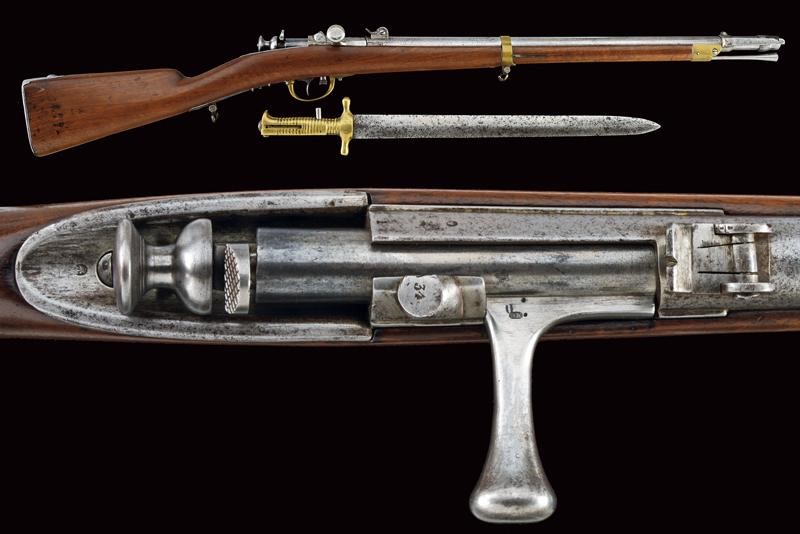Moschetto Carcano Mod. 1867 da artiglieria con baionetta Terzo quarto ...