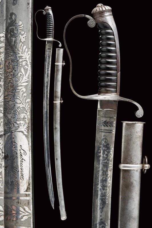 A rare National Guard officer's sabre with engraved blade by Labruna ...