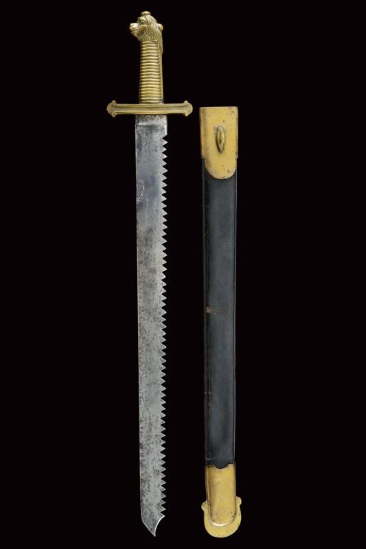 An infantry sapper's saw-back short sword Mid 19th Century | Military ...