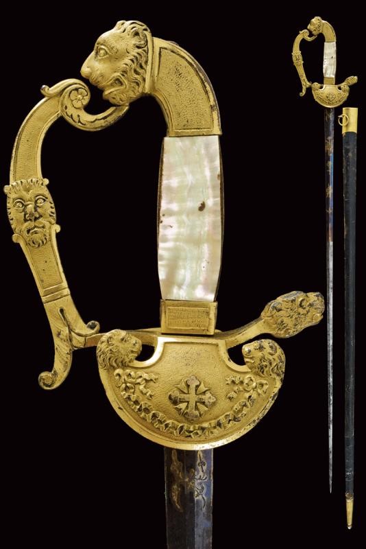 A scarce small sword for commanders of the Order of Saints Maurice and ...