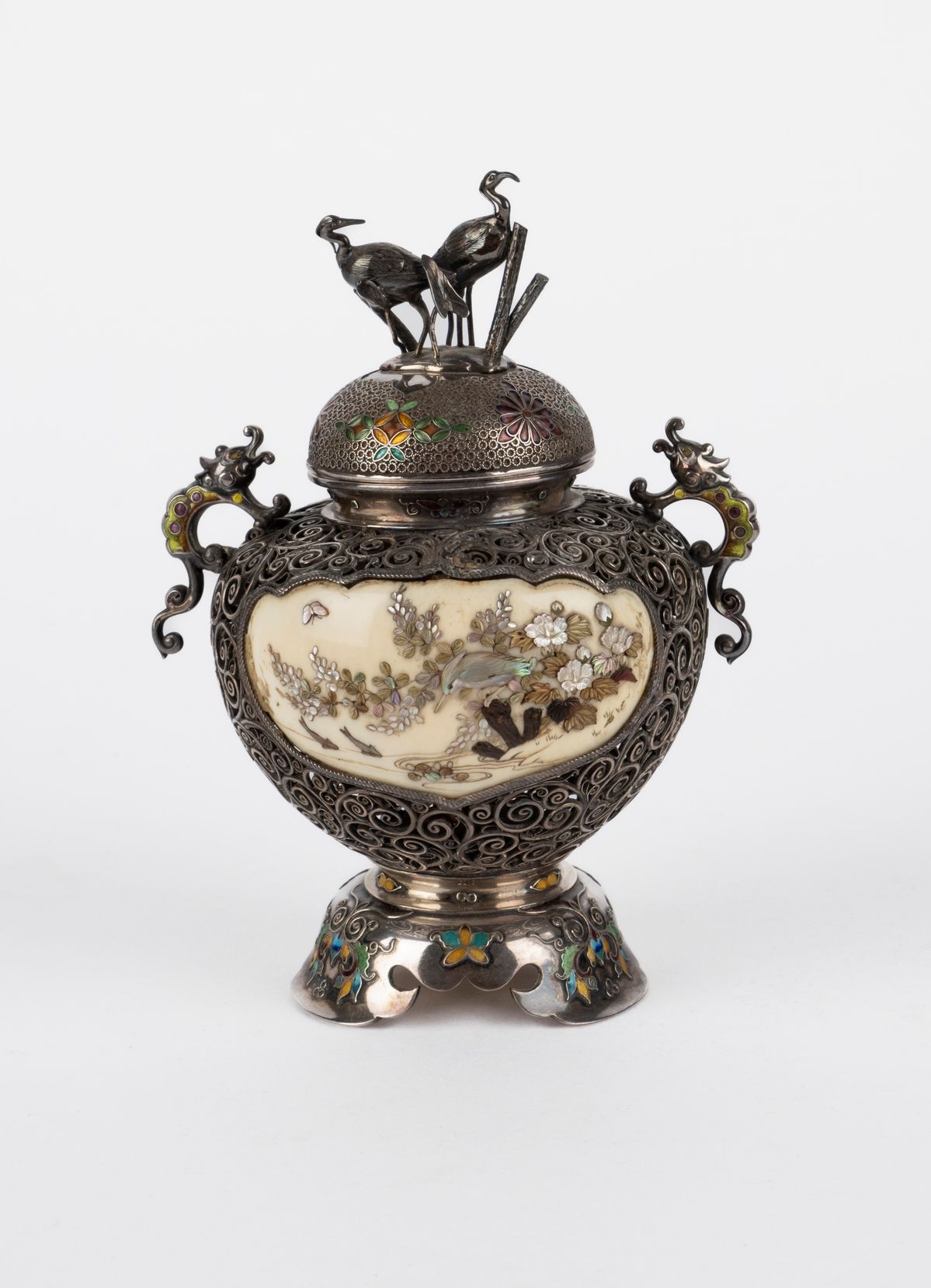 ☼A SHIBAYAMA SILVER CENSER Japan, Meiji period (1868-1912) | Fine Asian ...