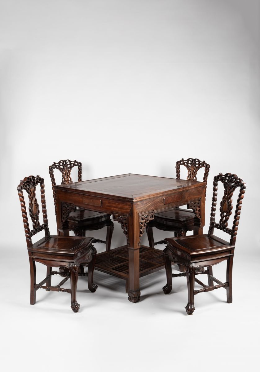 A hongmu Mahjong table. China, Republic Period (1912-1949) | Asian Art ...