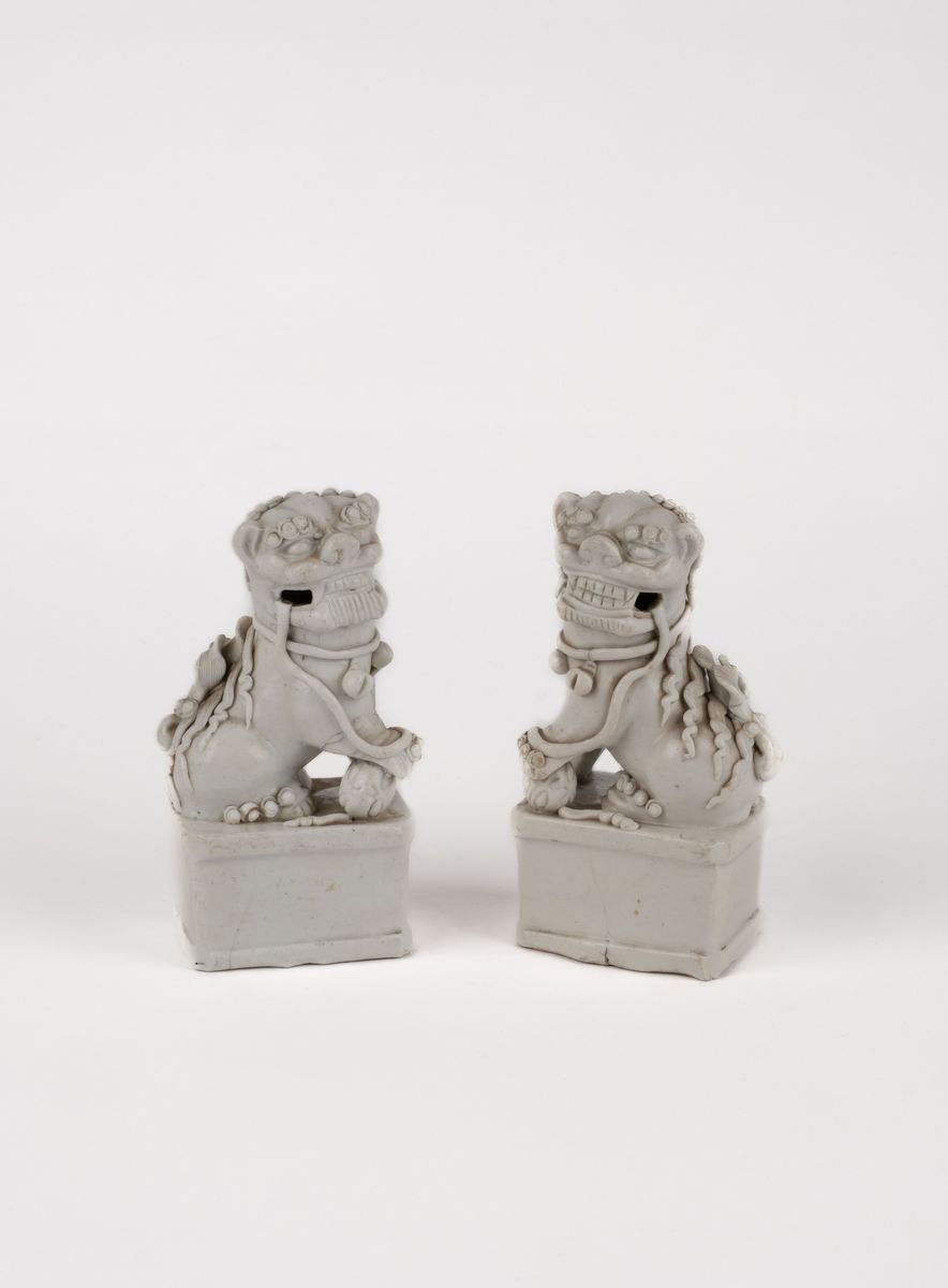 A pair of Blanc de Chine pho dogs. China, early 20th c. | Asian Art ...