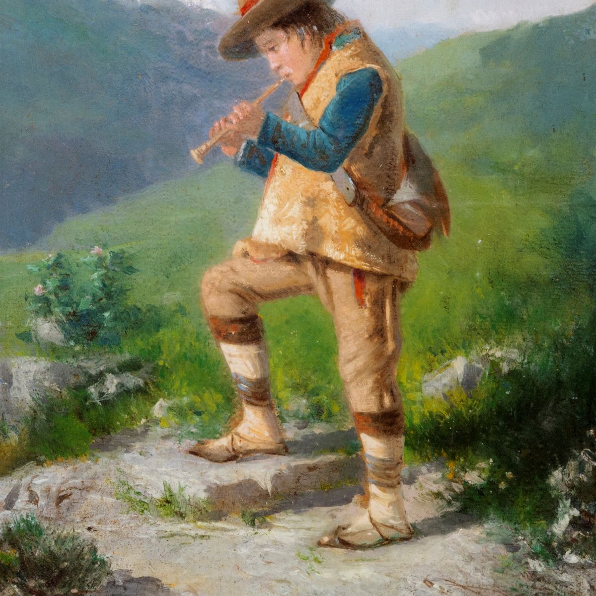 Cesare Uva - Coppia di dipinti con pastorelli | Arte Figurativa tra XIX ...