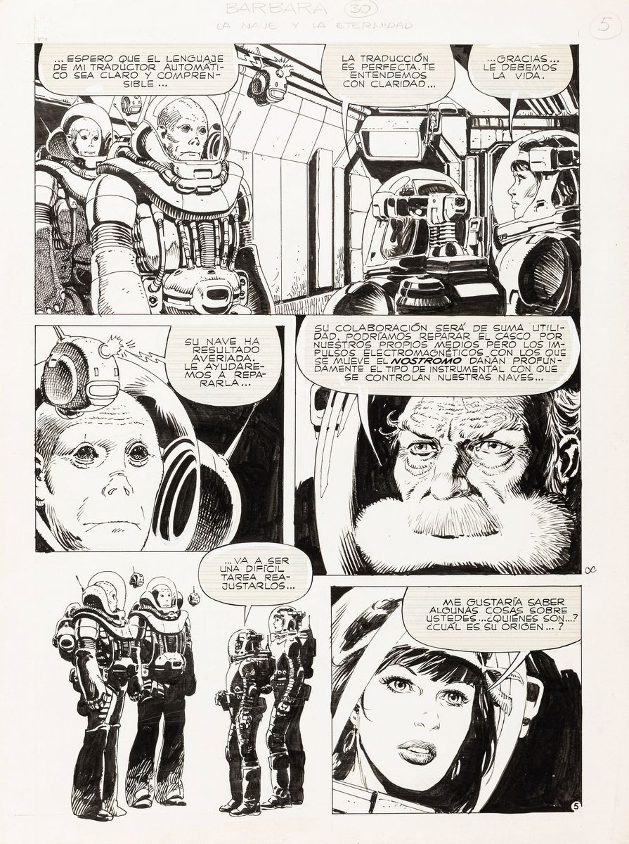 Juan Zanotto - Barbara - La nave y la eternidad 1982 | Original Comic ...