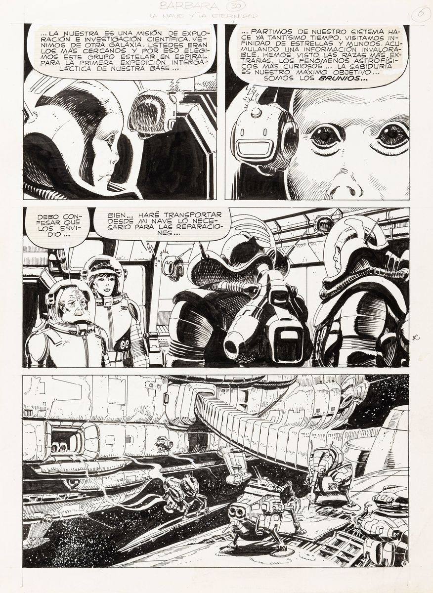Juan Zanotto - Barbara - La nave y la eternidad 1982 | Original Comic ...