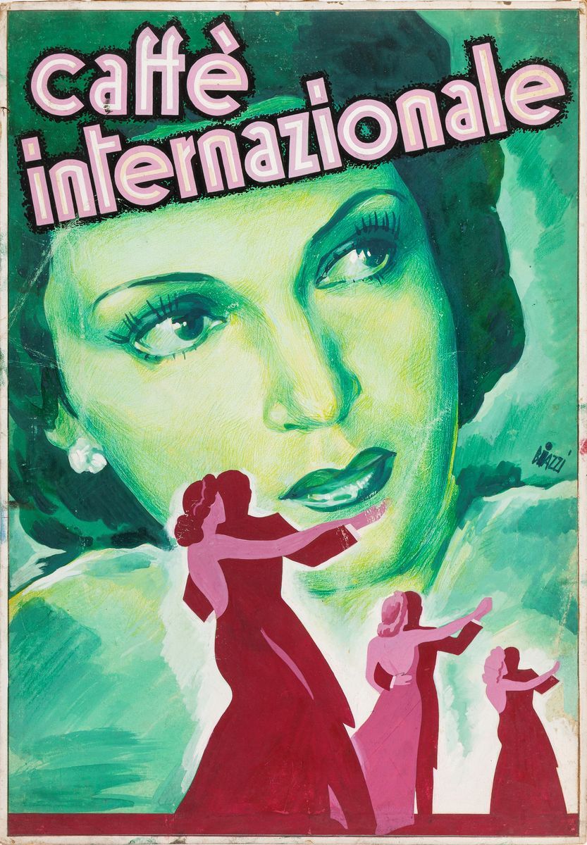 Sandro Biazzi - Caffè internazionale (Café de Paris) 1938 | Bozzetti ...