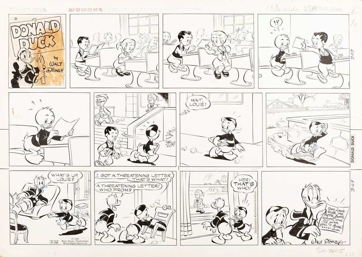 Al Taliaferro - Donald Duck 29/03/1959 | Original Comic Arts ...